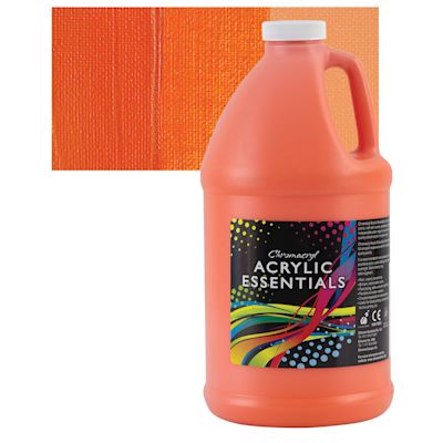 Chromacryl Acrylic Essentials - Orange, Half Gallon | BLICK Art Materials
