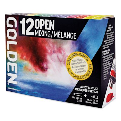 Golden Open Acrylics - Mixing Colors, Set of 12 with Thinner, 22 ml ...
