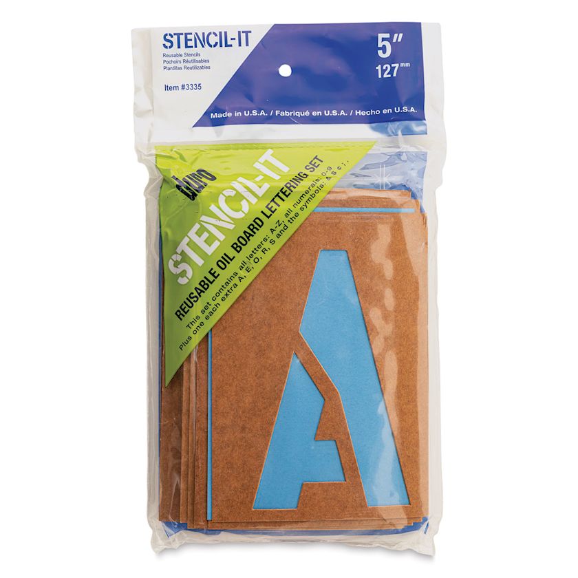 Oil Board Lettering Stencils - 5" Set | BLICK Art Materials