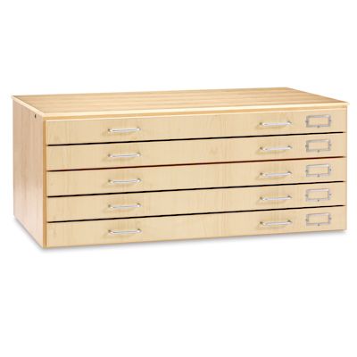 Diversified Spaces Flat File System - 5-Drawer Unit, Maple (top and ...