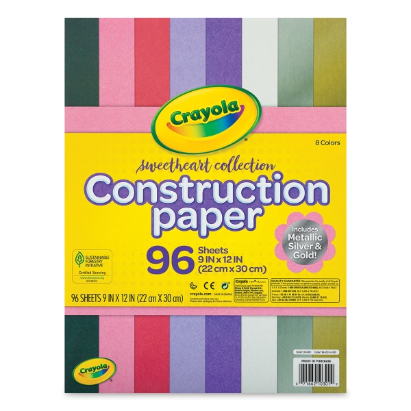 Arts Crafts Paper Pack Crayola 120-Sheet Construction Paper - 2 Pack ...
