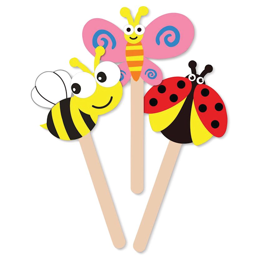 Krafty Kids DIY Foam-Fun Stick Puppets - Flying Insects | BLICK Art ...