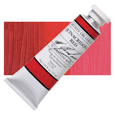 M. Graham Artists' Oil Color - Quinacridone Red, 37 ml tube| Utrecht ...