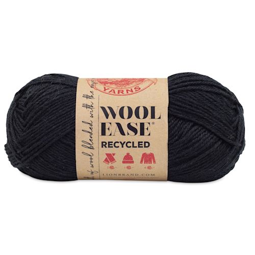 Lion Brand Wool Ease Recycled Yarn - Black, 196 yds | BLICK Art Materials