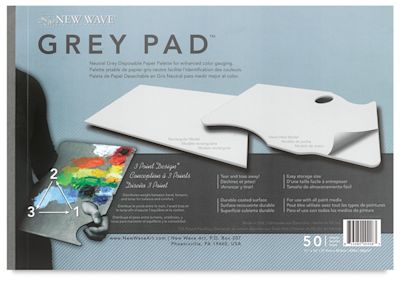 New Wave Palette - Disposable Palette, Grey Pad, Rectangular, 11" x 16 ...