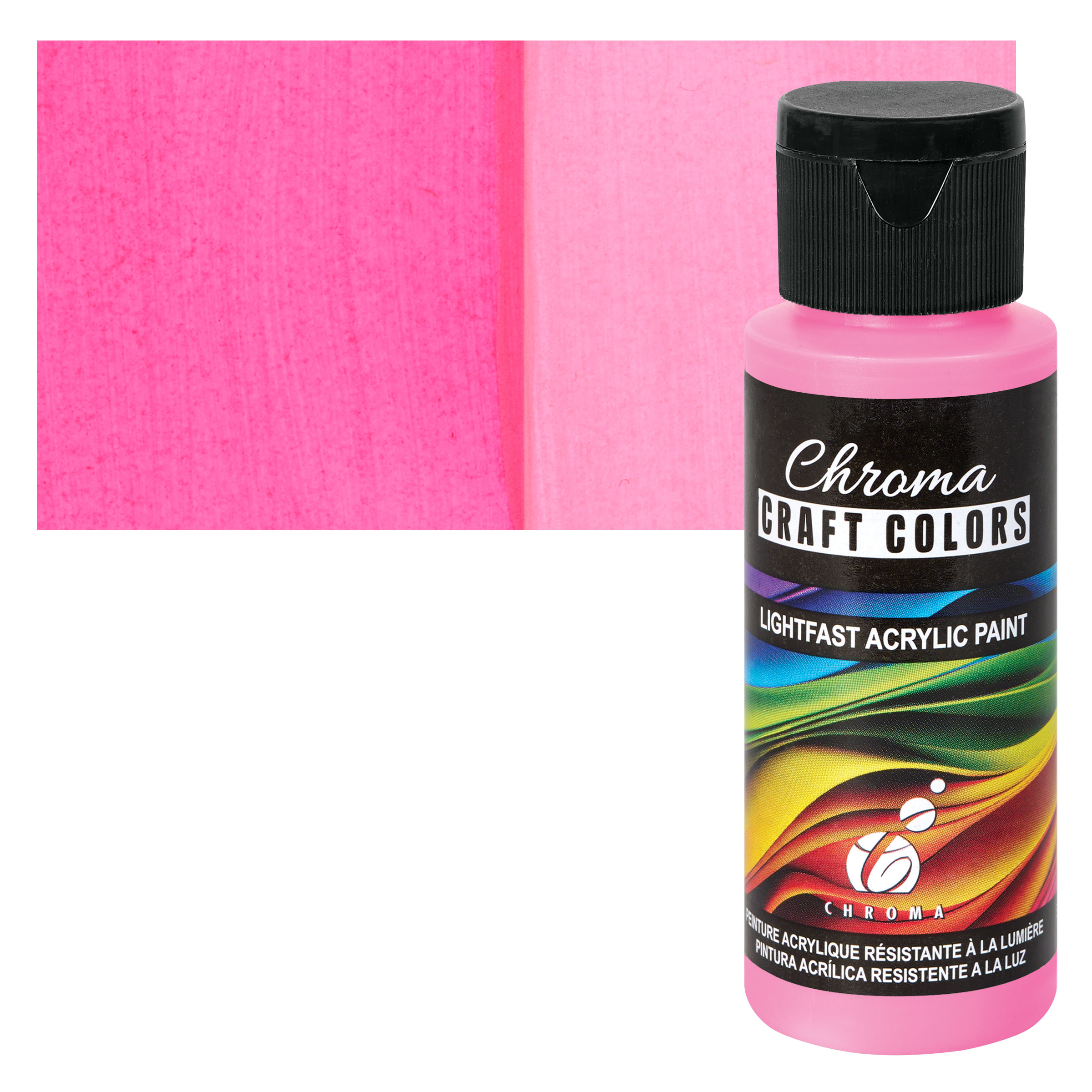 Chroma Craft Colors Acrylic Paint - Neon Crave the Rave Pink, 2 oz ...