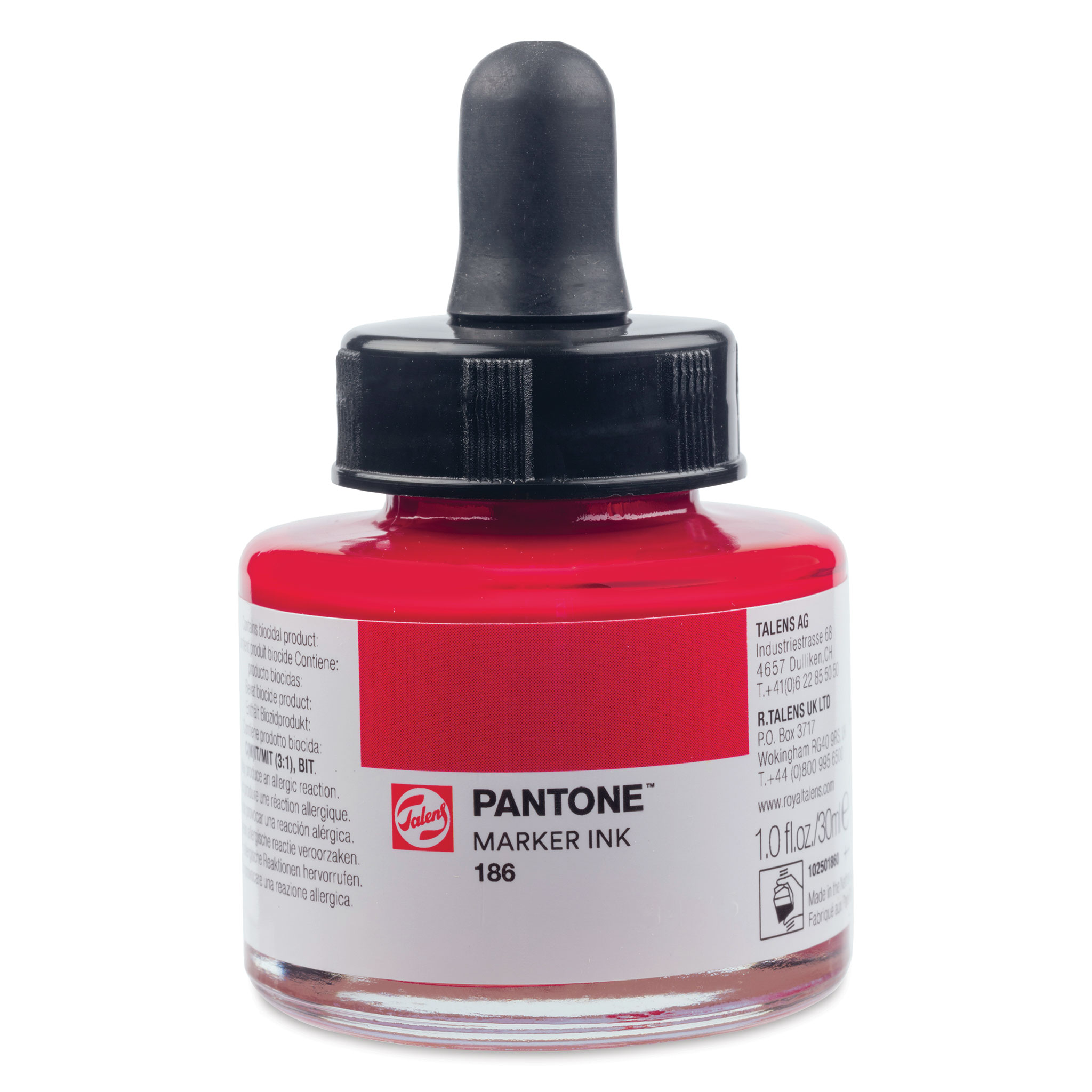Talens Pantone Marker Ink Refill - 186, 30 ml | BLICK Art Materials