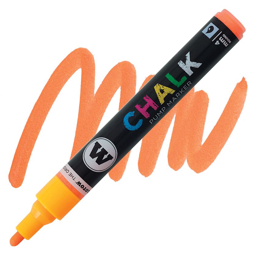 Molotow Chalk Marker - Neon Orange, 4 mm | BLICK Art Materials
