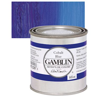 Gamblin Artist's Oil Color - Cobalt Blue, 8 oz Can | BLICK Art Materials