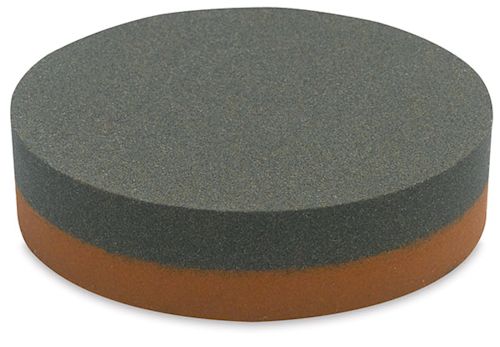 Double-Sided India Sharpening Stone - Large, 4" Diameter x 1", Medium ...