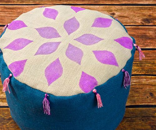Upcycled Burlap Ottoman - Project Idea | BLICK Art Materials