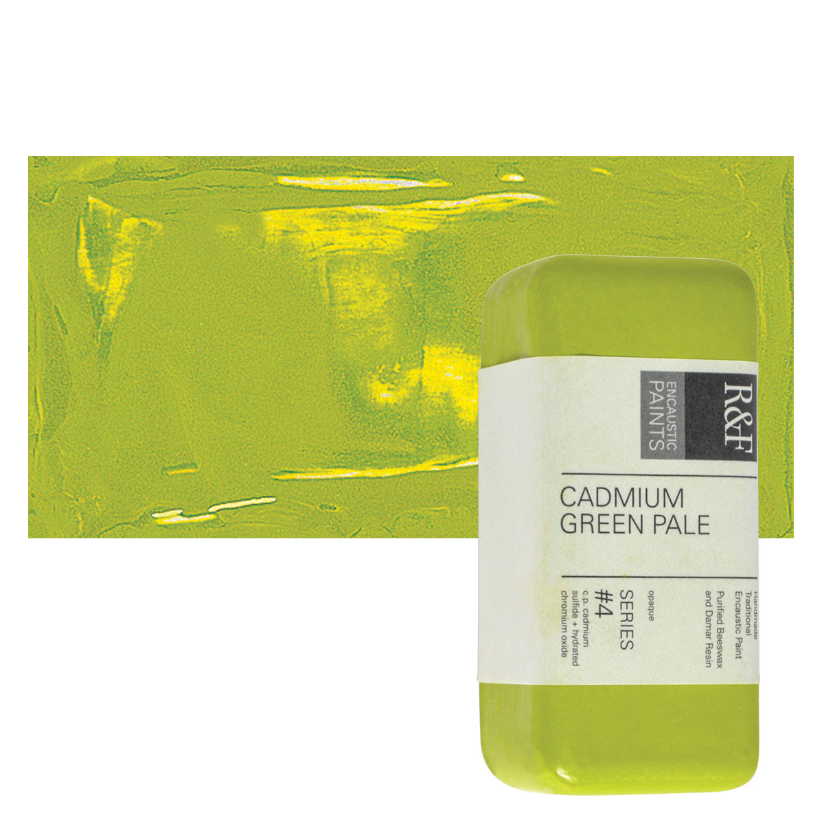 R&F Encaustic Paint Block - Cadmium Green Pale, 104 ml block | BLICK ...
