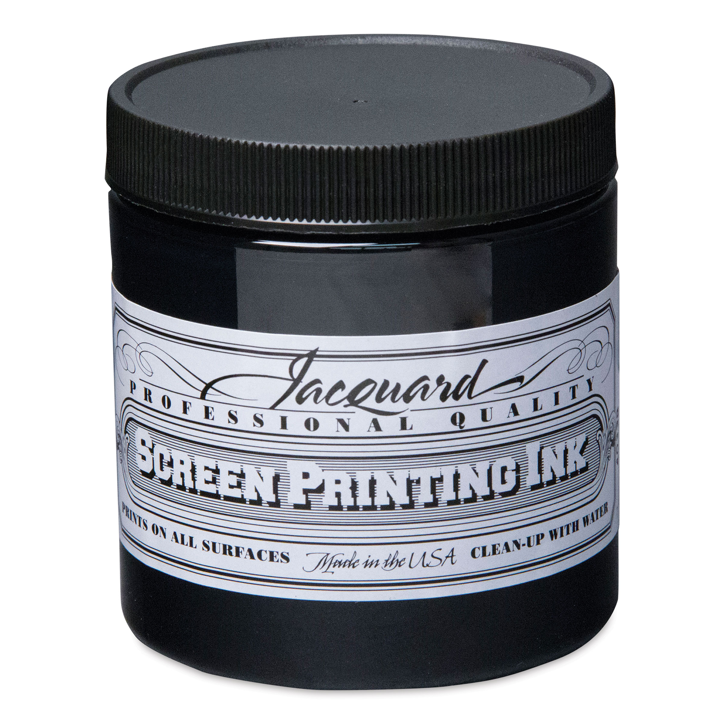 Jacquard Screen Printing Ink - Black, 8 oz | BLICK Art Materials