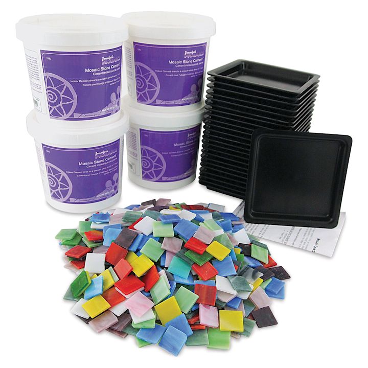 Mosaic Coaster Kit - Set of 24, 4" x 4", Square | BLICK Art Materials