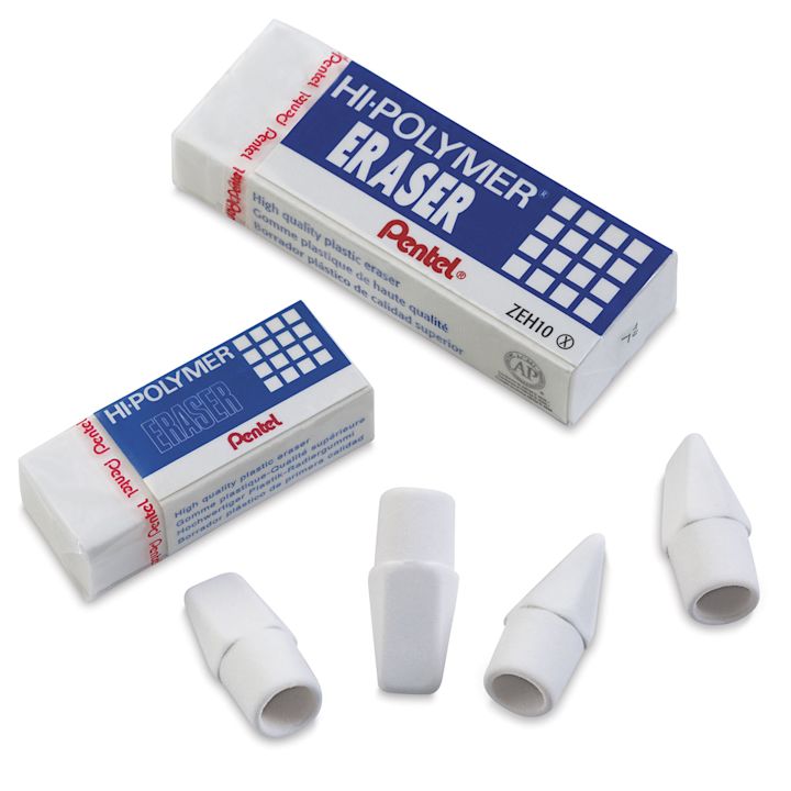 Pentel Hi-Polymer Erasers - Assorted, Pkg of 6 | BLICK Art Materials