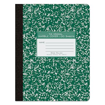 Roaring Spring Composition Notebook - 9-3/4" x 7-1/2", Ruled, Green ...