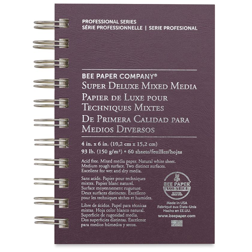 Bee Paper Aquabee Super Deluxe Sketchbook - 6" x 4", 60 Sheets | BLICK ...