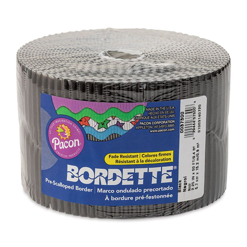 Bordette Scalloped Border - 2-1/4" x 50 ft, Black | BLICK Art Materials