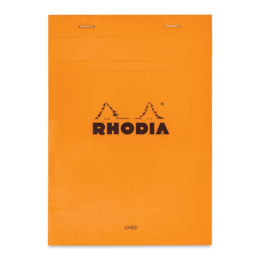 Rhodia Top-Stapled Notepad - Orange, Ruled, 6" x 8-1/4" | BLICK Art ...