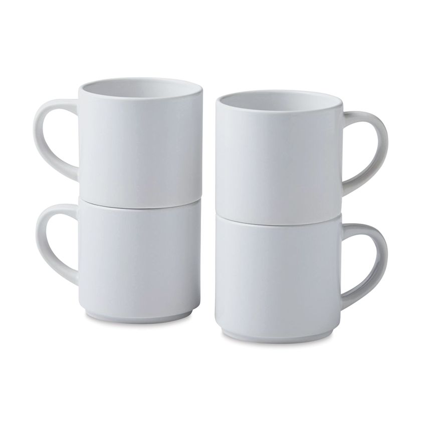 Cricut Stackable Mug Blanks - Package of 4, White, 10 oz | BLICK Art ...