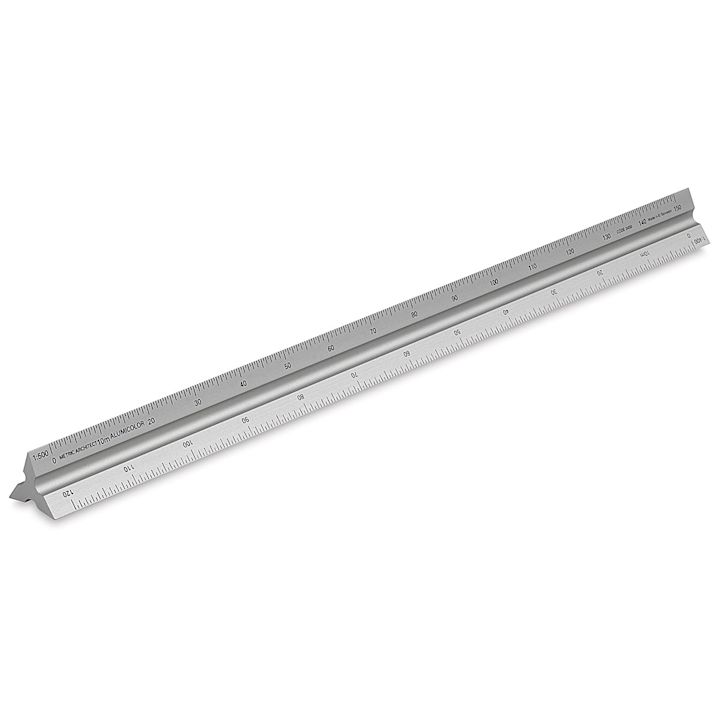 Alumicolor Aluminum Solid Triangular Drafting Scales | BLICK Art Materials