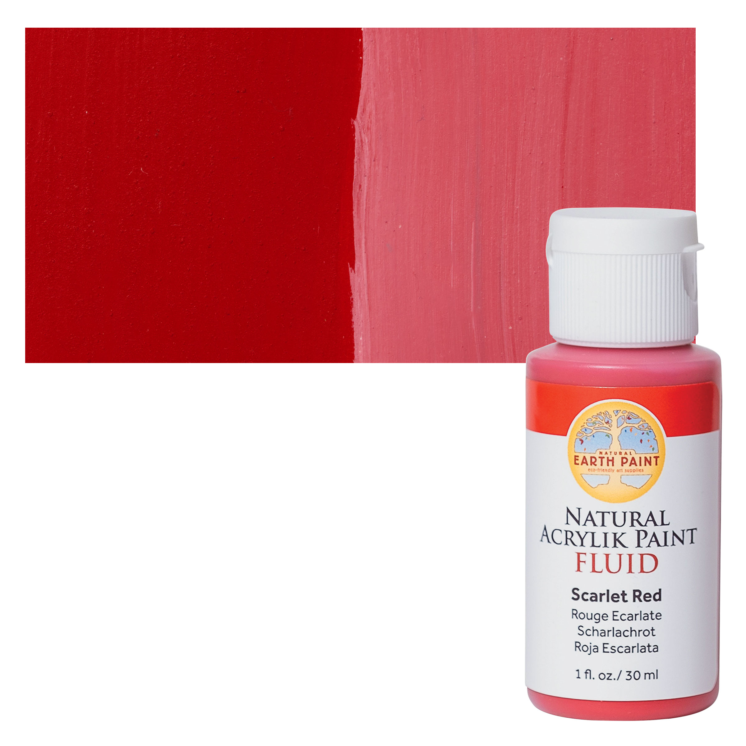 Natural Earth Paint Natural Fluid Acrylik Paint - Scarlet Red, 30 ml ...