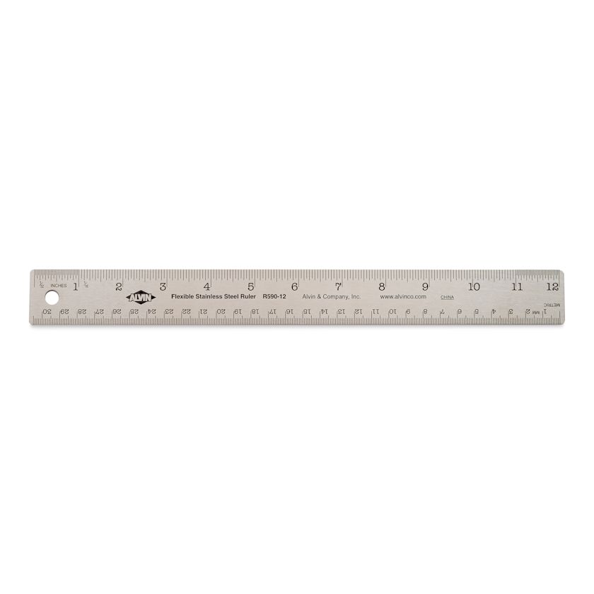 Alvin Non-Skid Stainless Steel Ruler | BLICK Art Materials