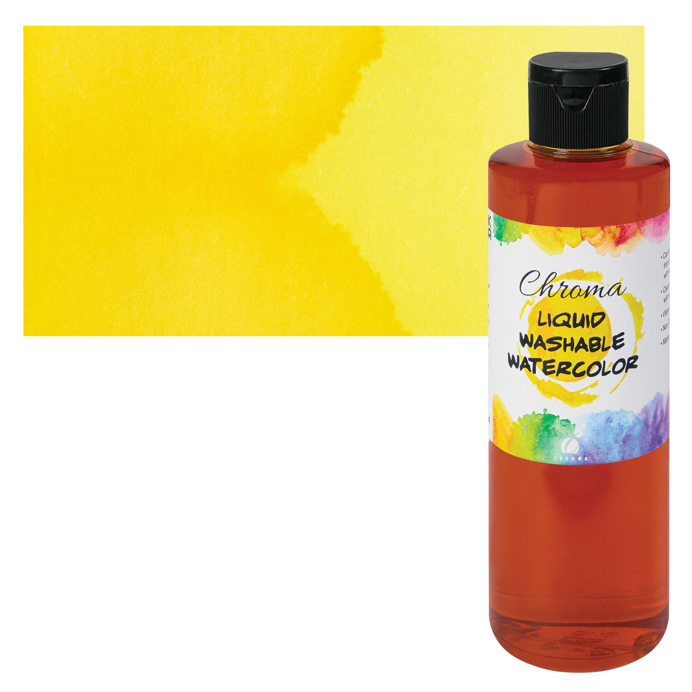 Chroma Liquid Washable Watercolor Paint - Yellow, 8.4 oz, Bottle ...