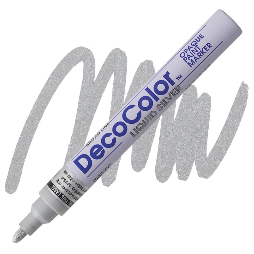 Decocolor Paint Marker - Silver, Broad Tip | BLICK Art Materials