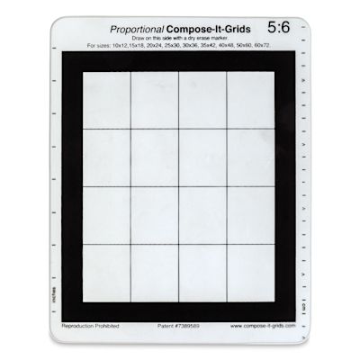 Compose It Grid - 8" x 10", Single Grid, 5:6 | BLICK Art Materials