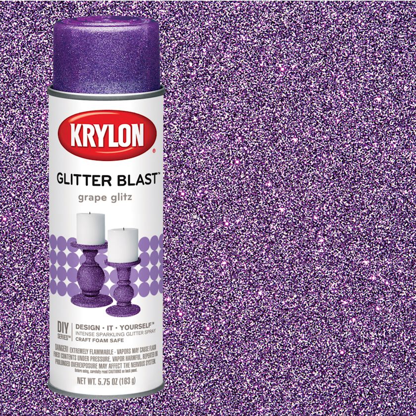 Krylon Glitter Blast Spray Paint - Grape Glitz, 5.75 oz can | BLICK Art Materials