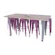 CEF Idea Island Work Table and Stools - Purple, 8 Stools, 42"H | BLICK ...