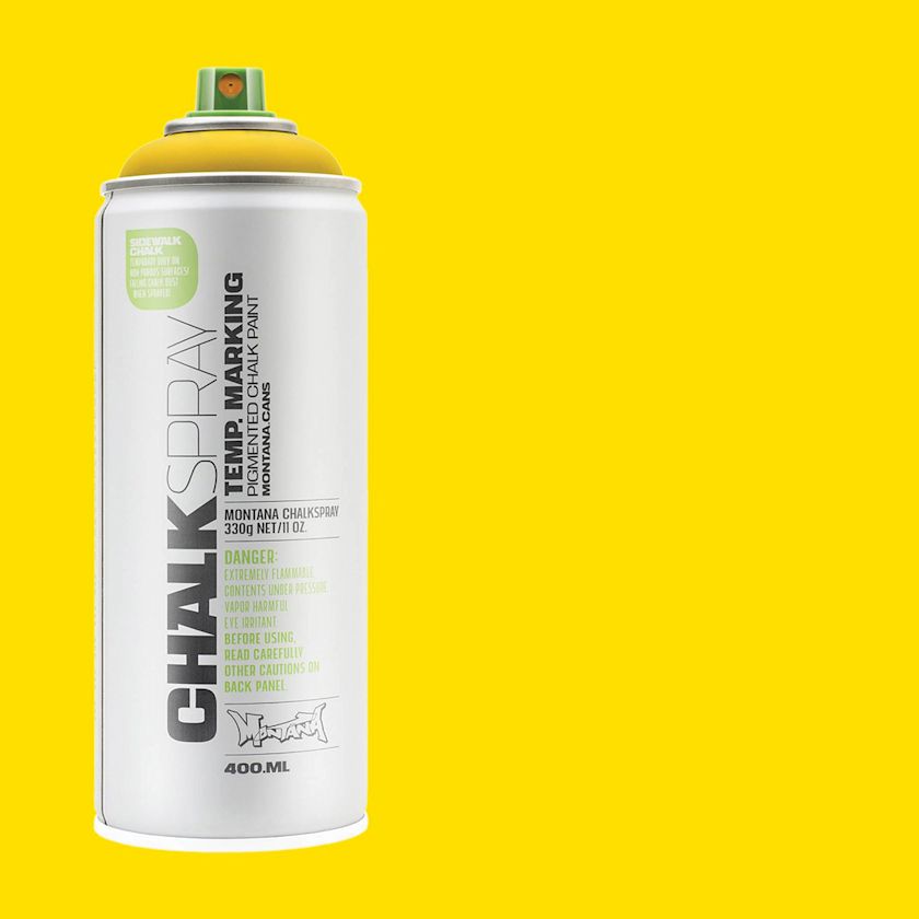 Montana Chalk Spray Paint - 400 ml, Yellow | BLICK Art Materials