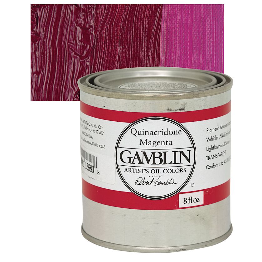 Gamblin Artist's Oil Color - Quinacridone Magenta, 8 oz Can | BLICK Art ...