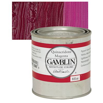 Gamblin Artist's Oil Color - Quinacridone Magenta, 8 oz Can | BLICK Art ...