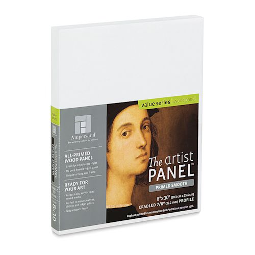 Ampersand Value Series Artist Panel - Smooth, 8" x 10", 7/8" Cradle ...