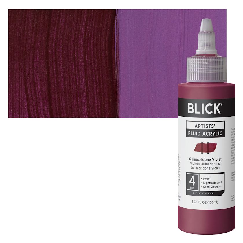 Blick Artists’ Fluid Acrylic - Quinacridone Violet, 100 ml | BLICK Art ...