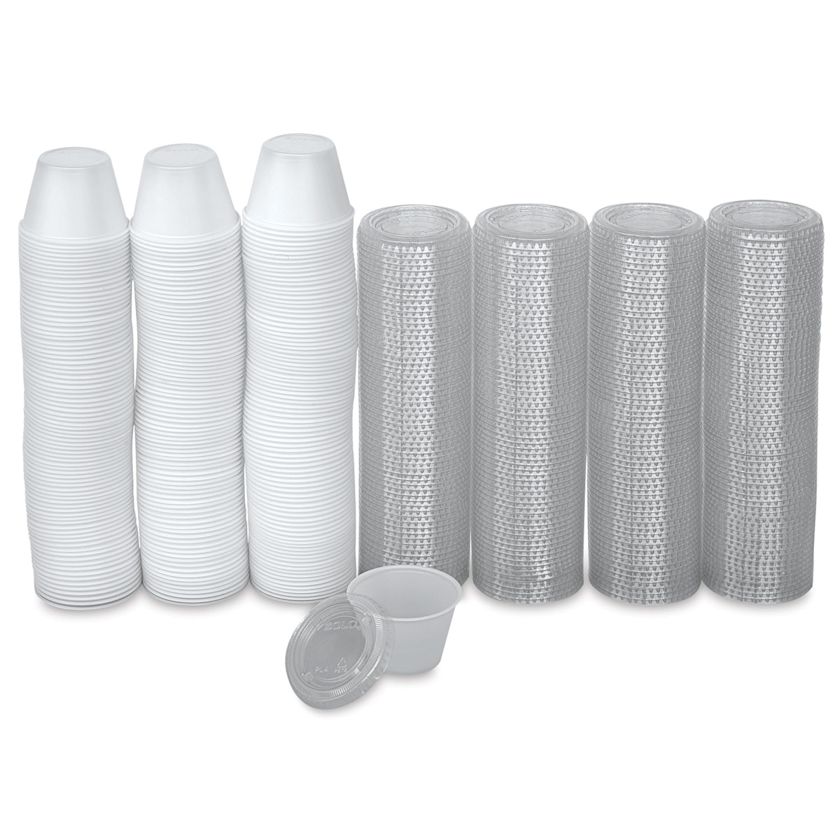 Uline Plastic Cups with Lids - 4 oz, Pkg of 250 | BLICK Art Materials