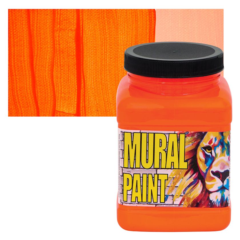 Chroma Acrylic Mural Paint - Toxic Orange, 16 oz Jar | BLICK Arrt Materials