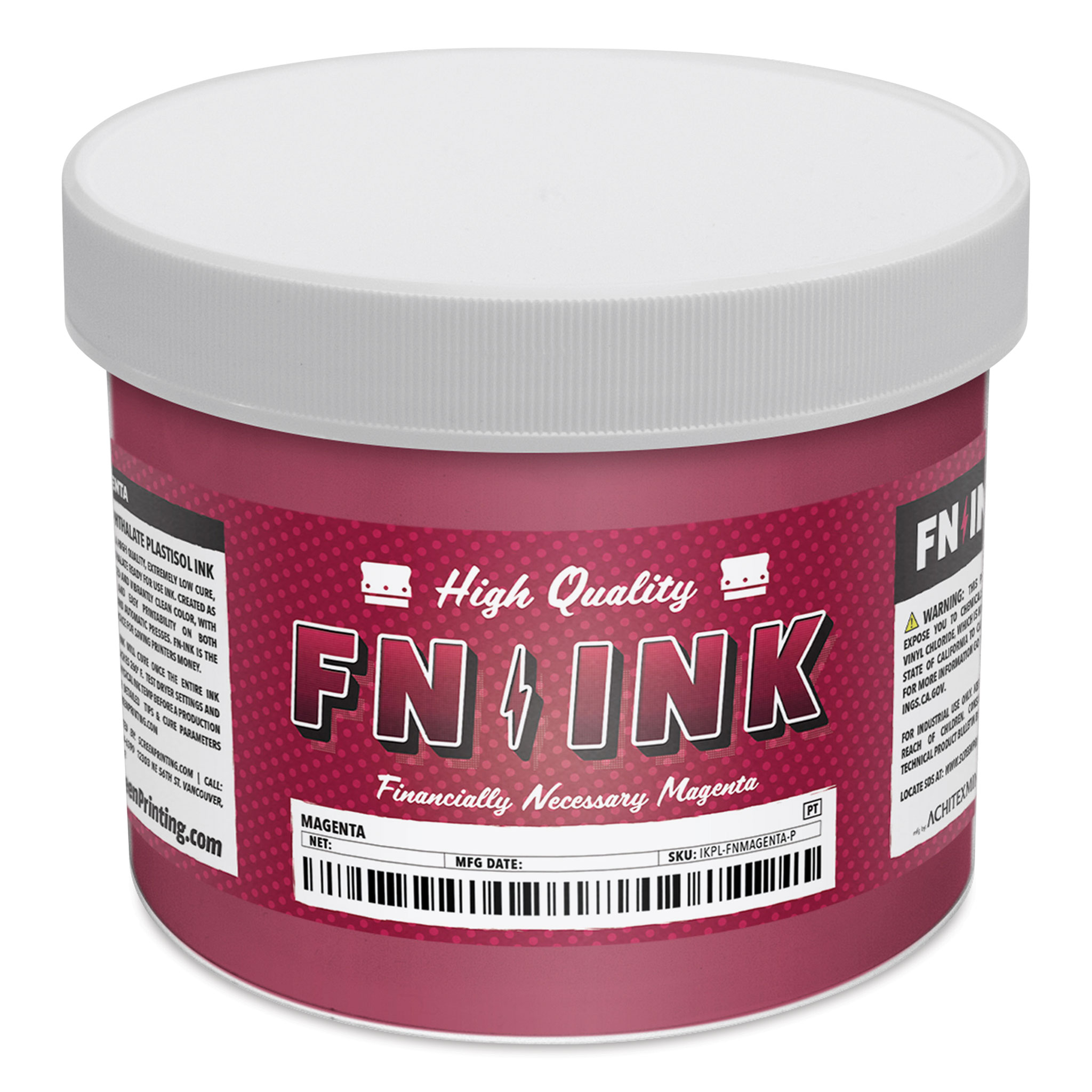 FN Ink Plastisol Screen Printing Ink - Magenta, Quart | BLICK Art Materials
