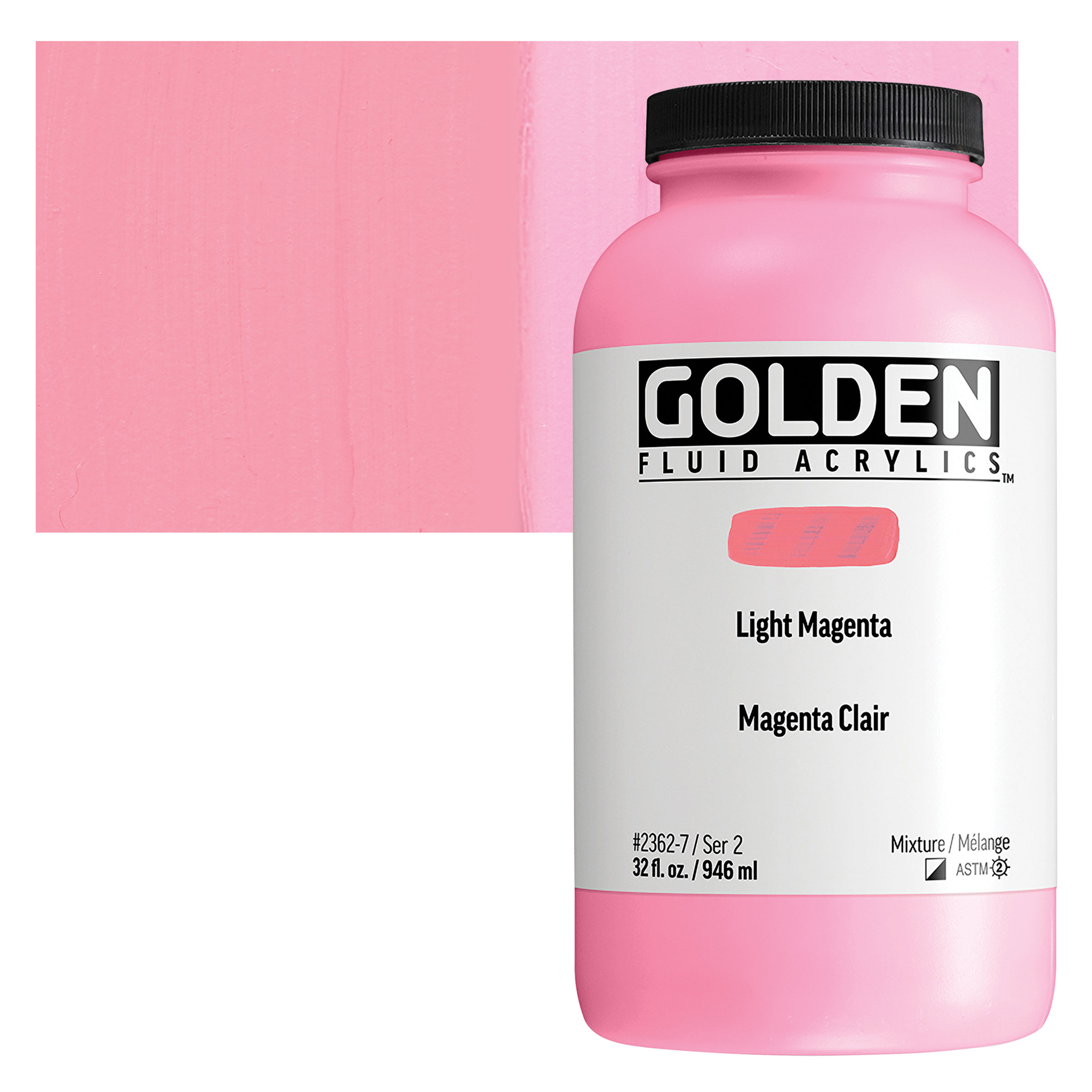 Golden Fluid Acrylic - Light Magenta, 32 oz bottle | BLICK Art Materials
