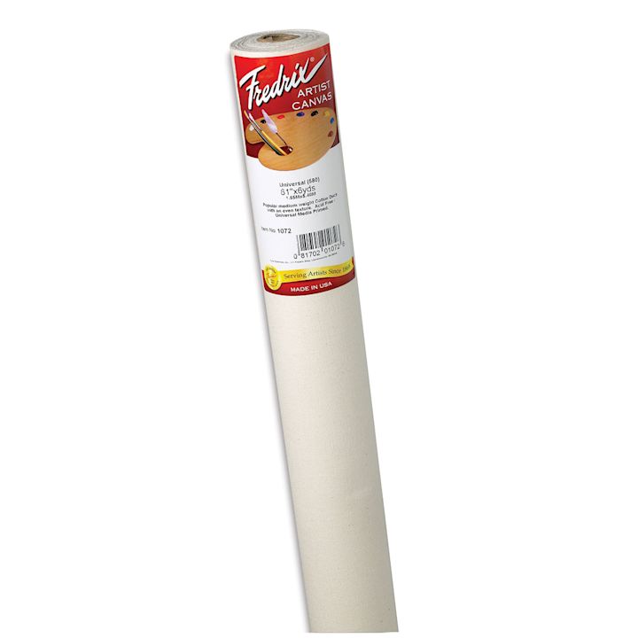Fredrix Universal Canvas Roll - 61" x 6 yards, Acrylic Primed | BLICK ...