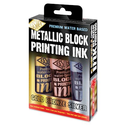 Essdee Premium Water-Based Block Printing Ink Set - Metallic Set of 3 ...