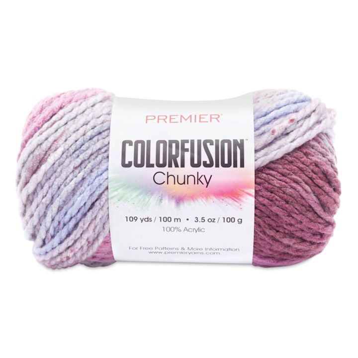 Premier Yarn Colorfusion Chunky Yarn - Berries & Cream, 109 yards ...