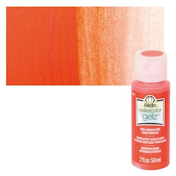 Plaid FolkArt Watercolor Gelz Acrylic Paint - Hibiscus Red, 2 oz ...