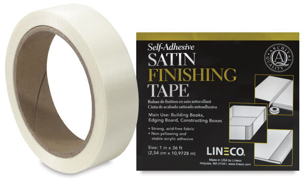 Lineco Satin Cloth Tape - 1" x 36 ft, Ivory | BLICK Art Materials