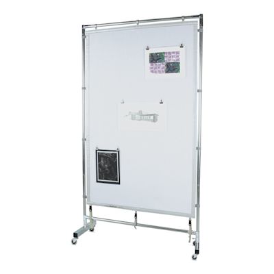 Flourish Freestanding Steel Frame MeshPanel Display Wall - with Wheels ...