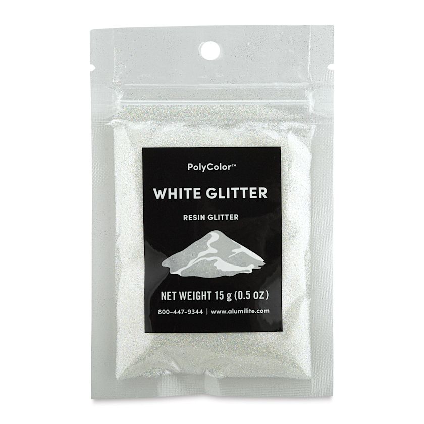 PolyColor Resin Glitter - White, 15 g | BLICK Art Materials