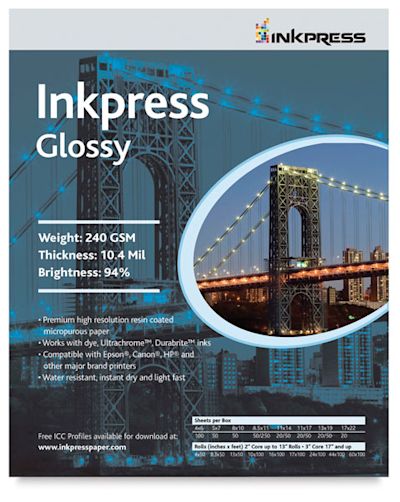 Inkpress Inkjet Papers - 8-1/2" x 11", Glossy, 50 Sheets | BLICK Art ...
