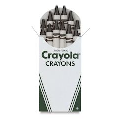 Crayola Crayons - Box of 12, Black | BLICK Art Materials